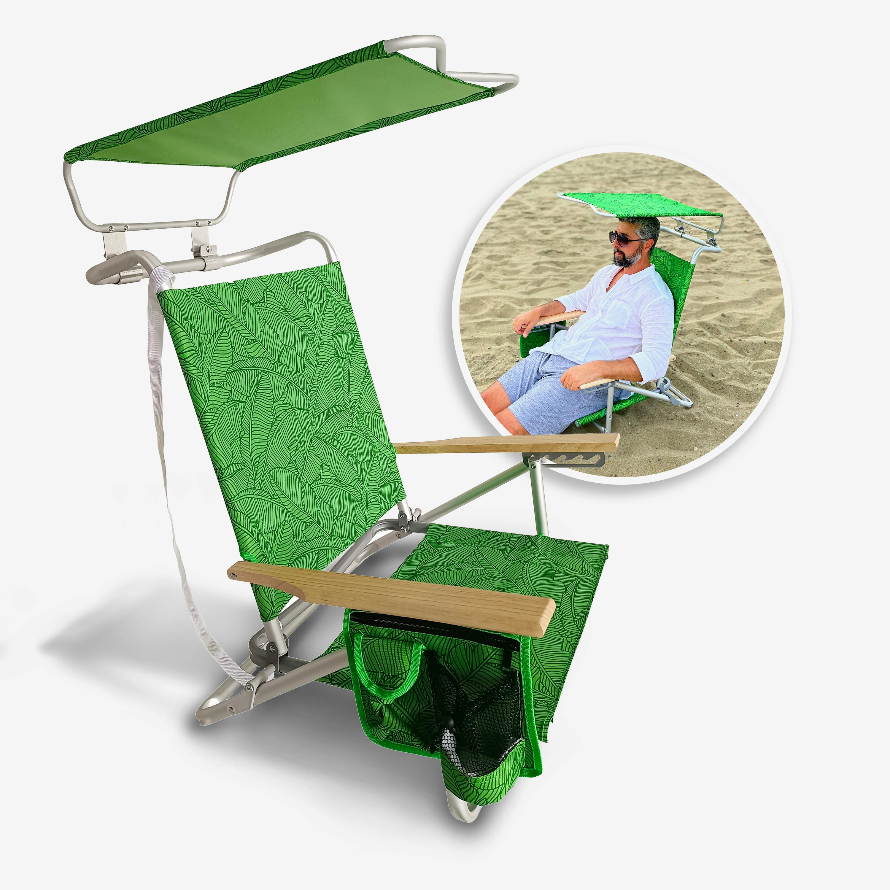 Folding Beach Chair With Canopy