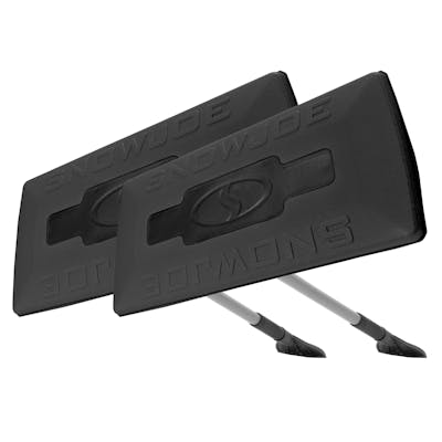 Snow Joe 2-Pack Telescoping Snow Broom + Ice Scraper | Black
